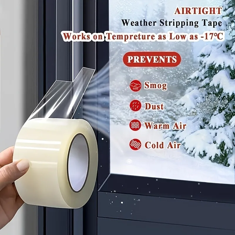 10m Window Sealing Tape Transparent Self Adhesive Draft Stopper for ...
