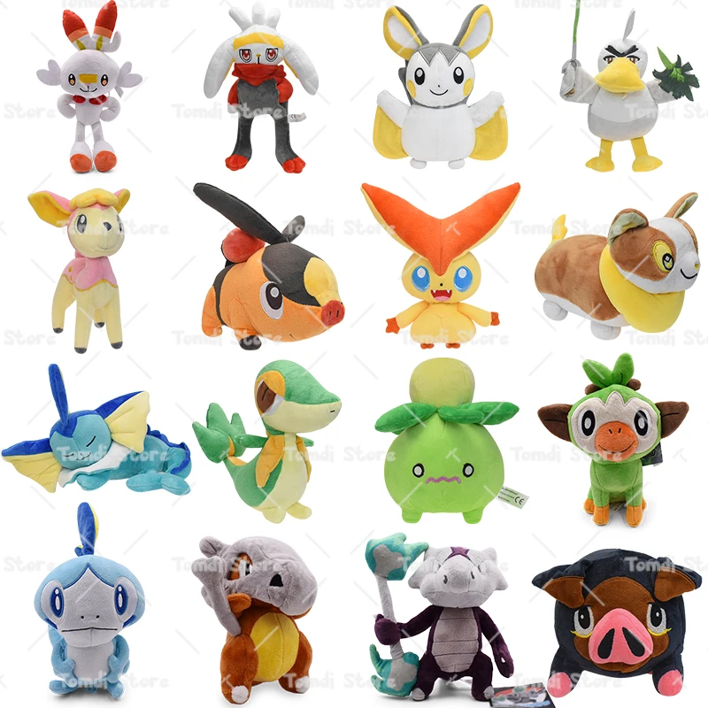 Pokemon-Stuffed-Toy-Tepig-Smoliv-Lechonk-Vaporeon-Cubone-Alolan-Marowak ...