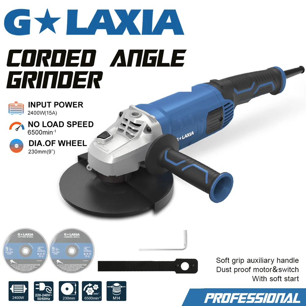 GALAXIA-220V-2400W-9Inch-Angle-Grinder-With-Aluminum-Gear-Case-200h ...