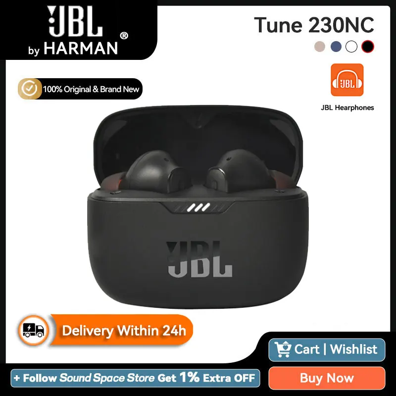 JBL-Tune-230NC-Original-Wireless-Bluetooth-5-2-Earphone-ANC-TWS-Earbuds ...