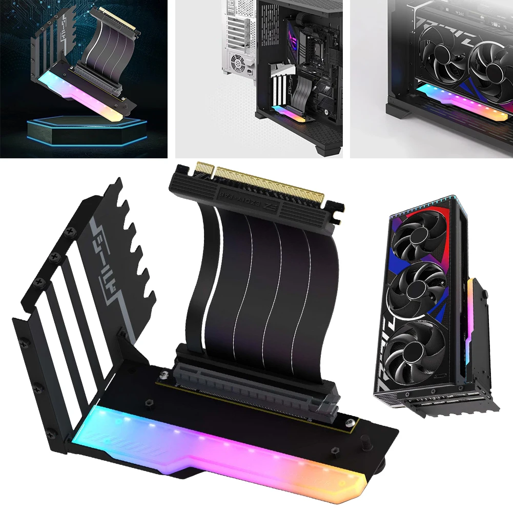 Vertical-GPU-Bracket-Holder-with-15cm-PCI-E-4-0-X16-Riser-Cable-GPU ...