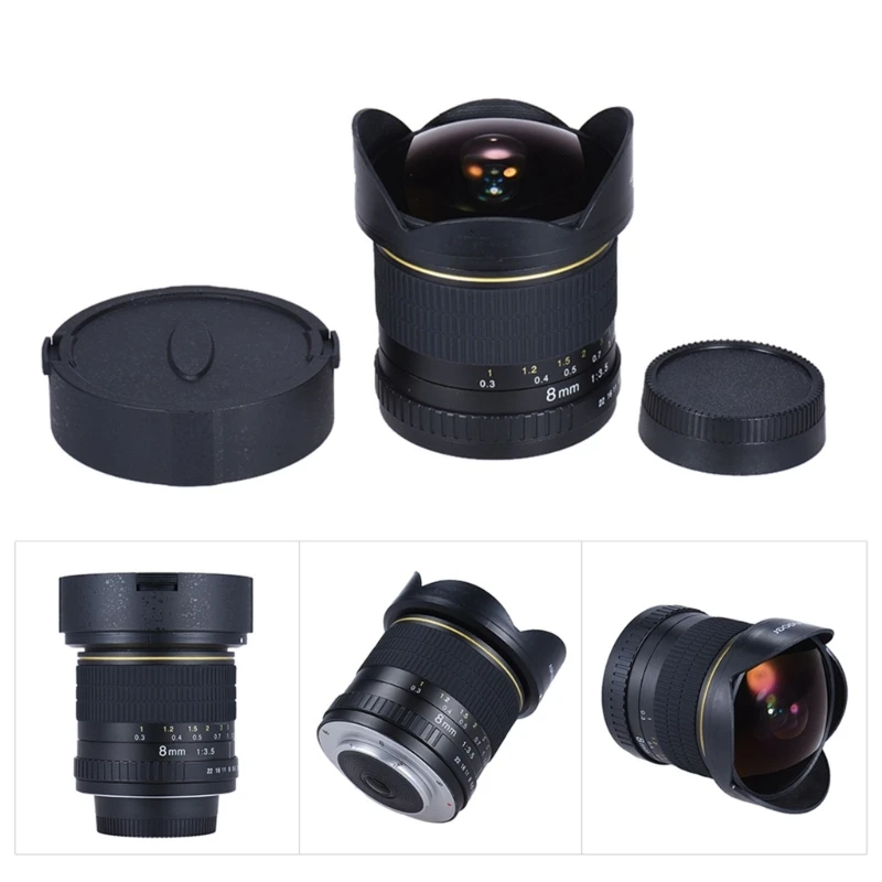 8mm f/3.0 Aspherical Super Wide angle Fisheye Lens MF Lens Multi ...