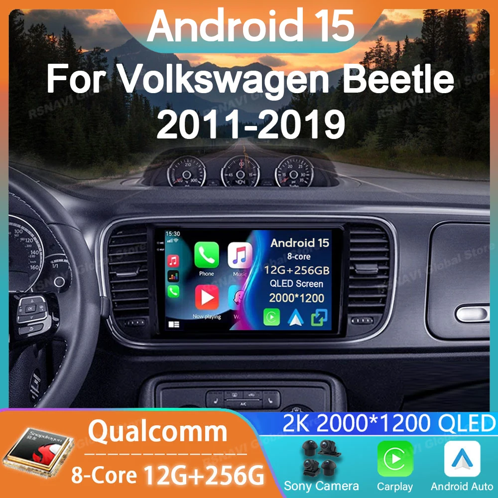 Car Radio Android 15 For VW Volkswagen Beetle A5 2011 - 2019 GPS ...
