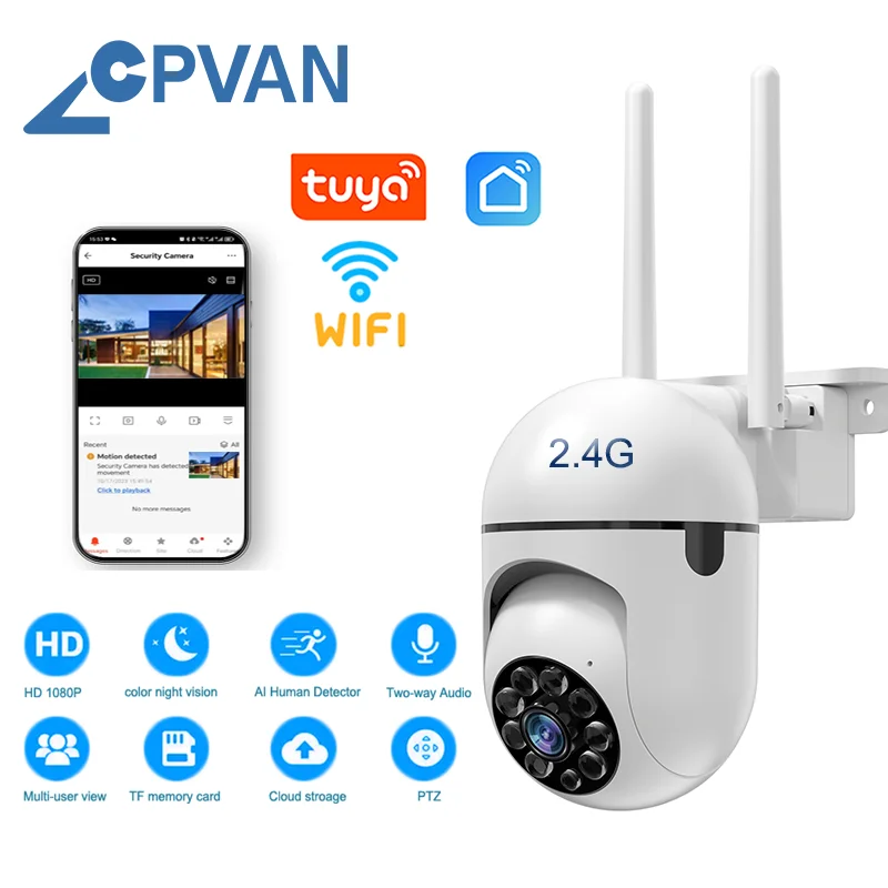 CPVAN-Tuya-Smart-Camera-outdoor-HD-1080P-Wireless-Wifi-2-4G-Security ...