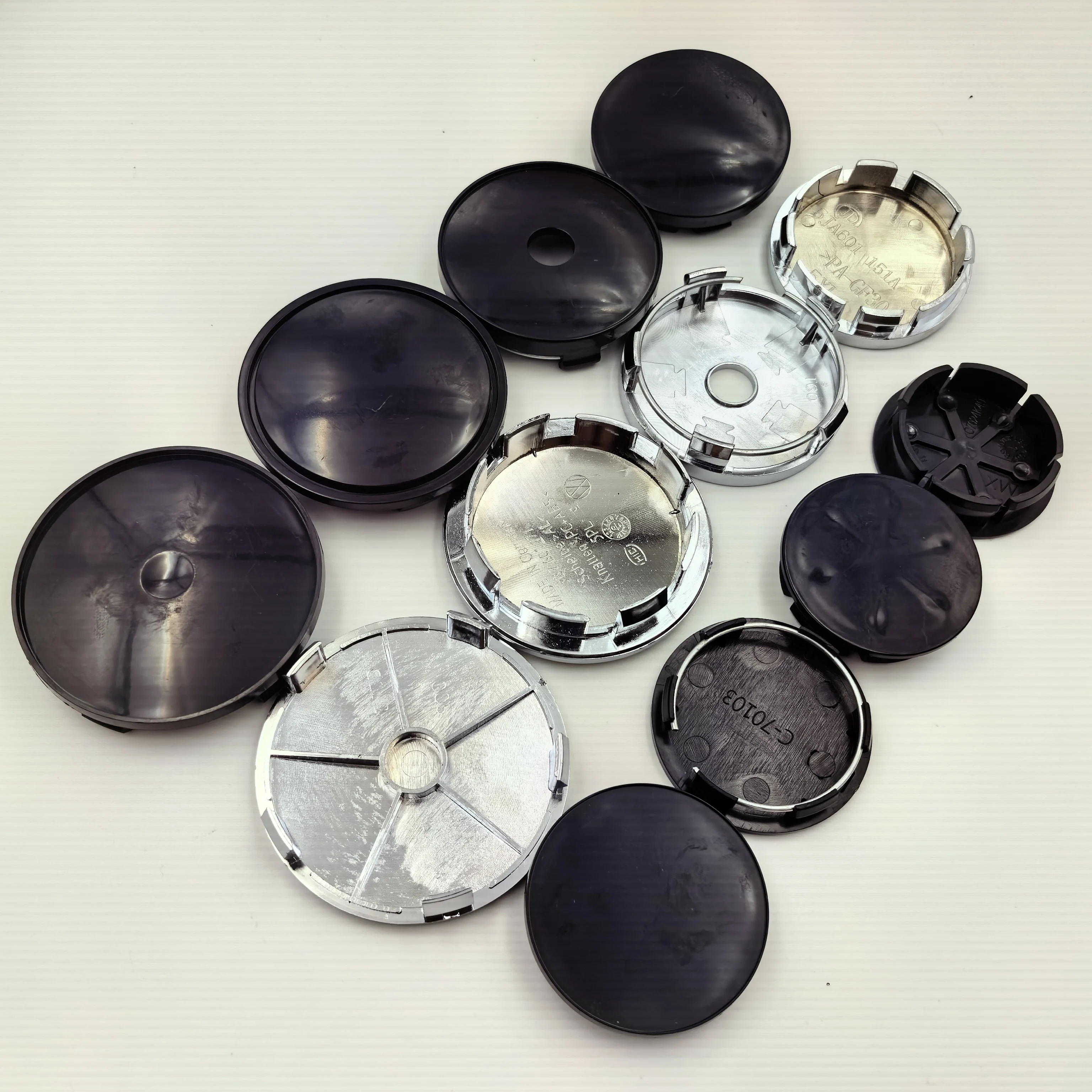 4Pcs 49mm 50mm 56mm 60mm 65mm 68mm Universal ABS Wheel Center Cap ...