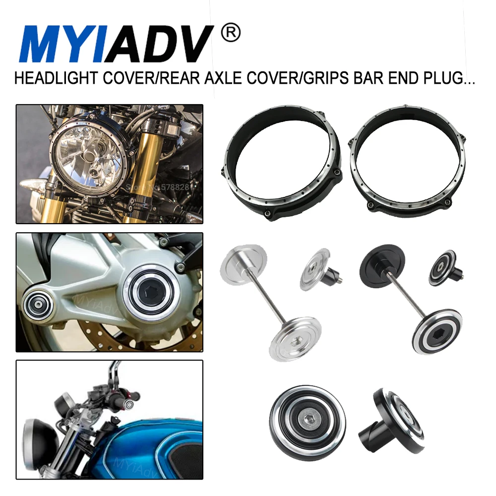 For Bmw Rninet Rninet Headlight Bezel Trim Cover Grips Bar End Plug ...