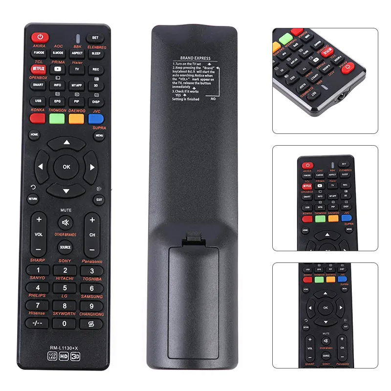 Rm L1130+X Universal LCD TV Remote Control For DAEWOO AKIRA AOC BBK ELENBREG PRIMA OPENBOX ...