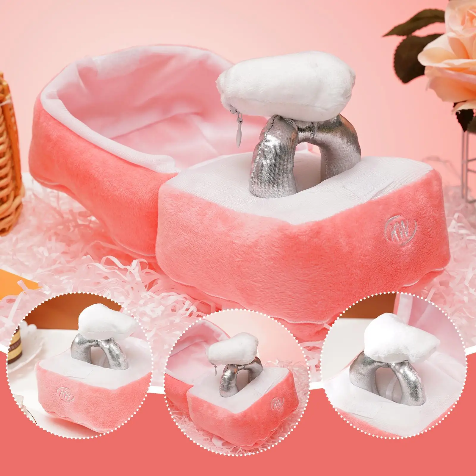 Ins Couple Box Plush Toy Love Diamond Case Pet Chew Toy Wedding ...