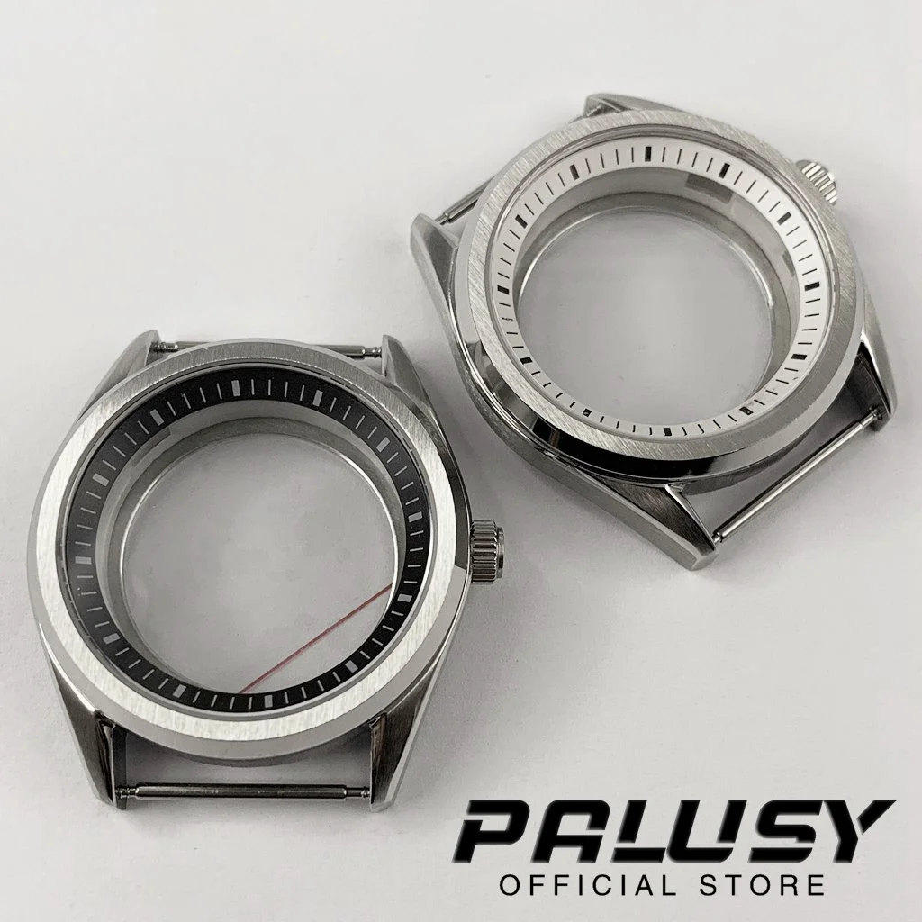 40mm-Silver-Sapphire-Glass-Stainless-Steel-Black-White-Chapter-Ring ...