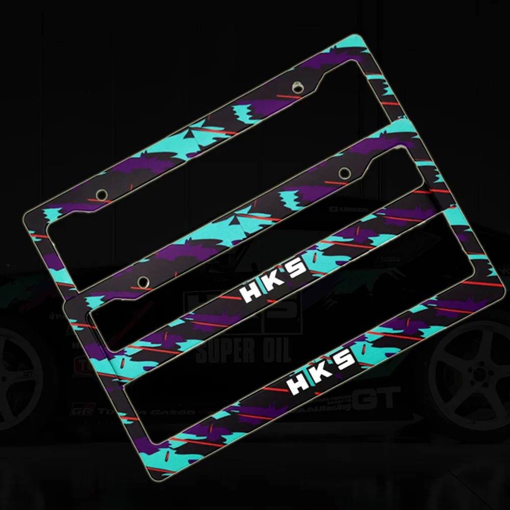 2PCS-Newest-31CM-16CM-Car-License-Plate-Frame-Cover-ABS-HKS-Number ...