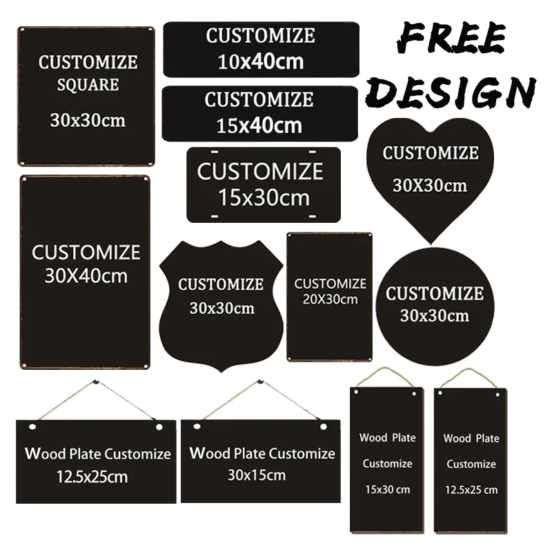 Custom-Square-Shield-Metal-Tin-Sign-Poster-Bar-Garage-Home-Tinplate ...