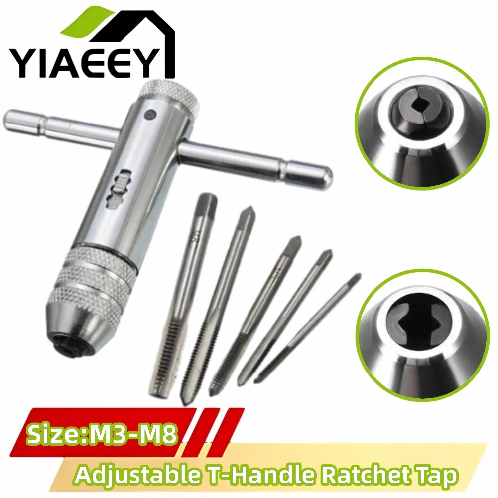 Adjustable-Silver-T-Handle-Ratchet-Tap-Holder-Wrench-for-M3-M8-3mm-8mm ...