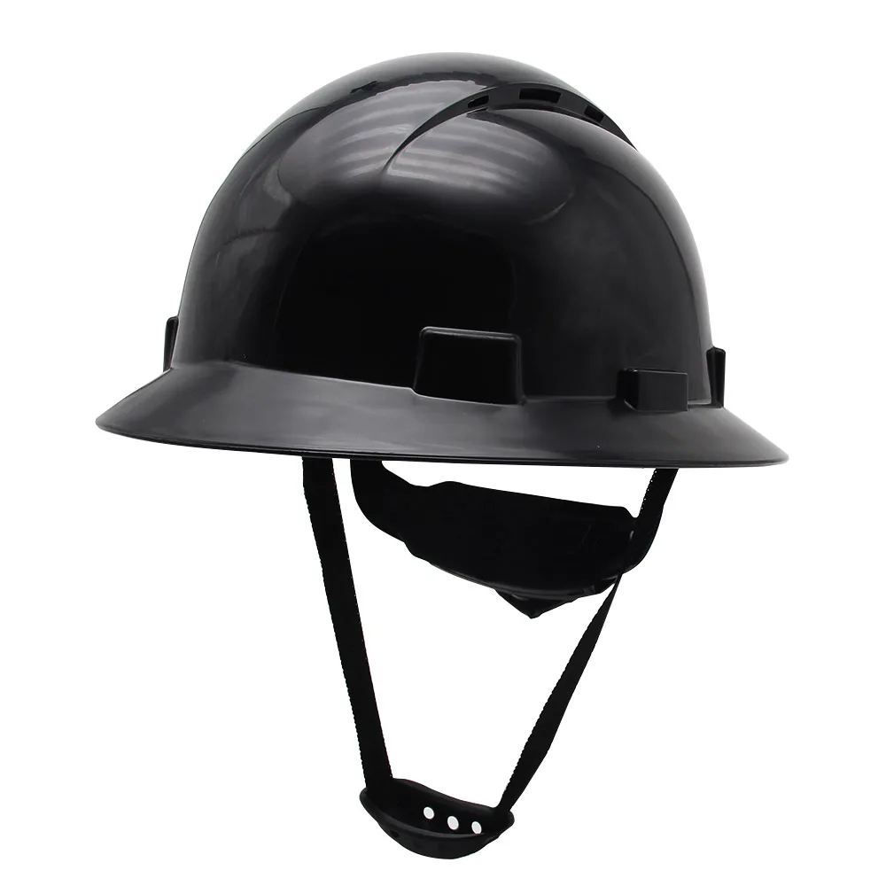 Black-Safety-Helmet-Breathable-Construction-Work-Industrial-Safety ...