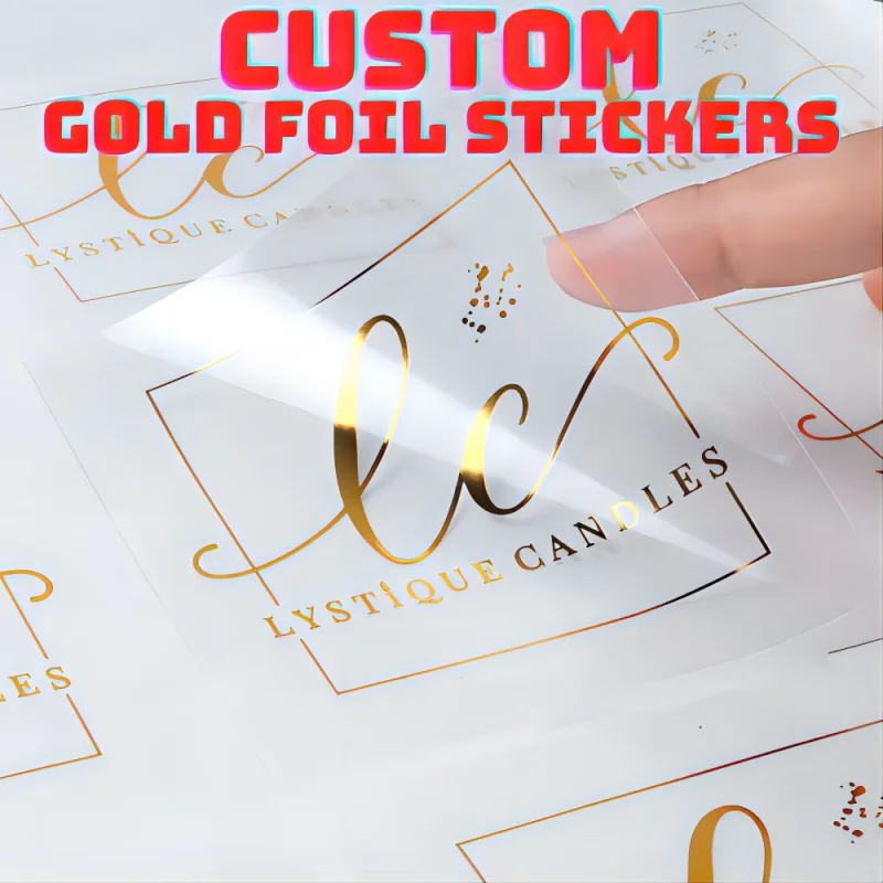 100pcs-Lot-Personalized-Custom-Logo-Stickers-Clear-Transparent-Gold ...