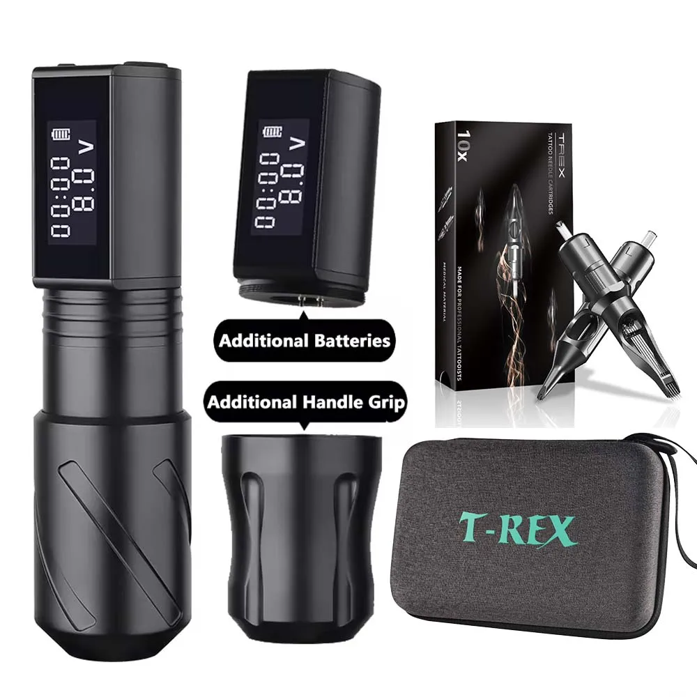 T-Rex-Kit-profissional-de-tatuagem-sem-fio-port-til-1800mAh-poder ...