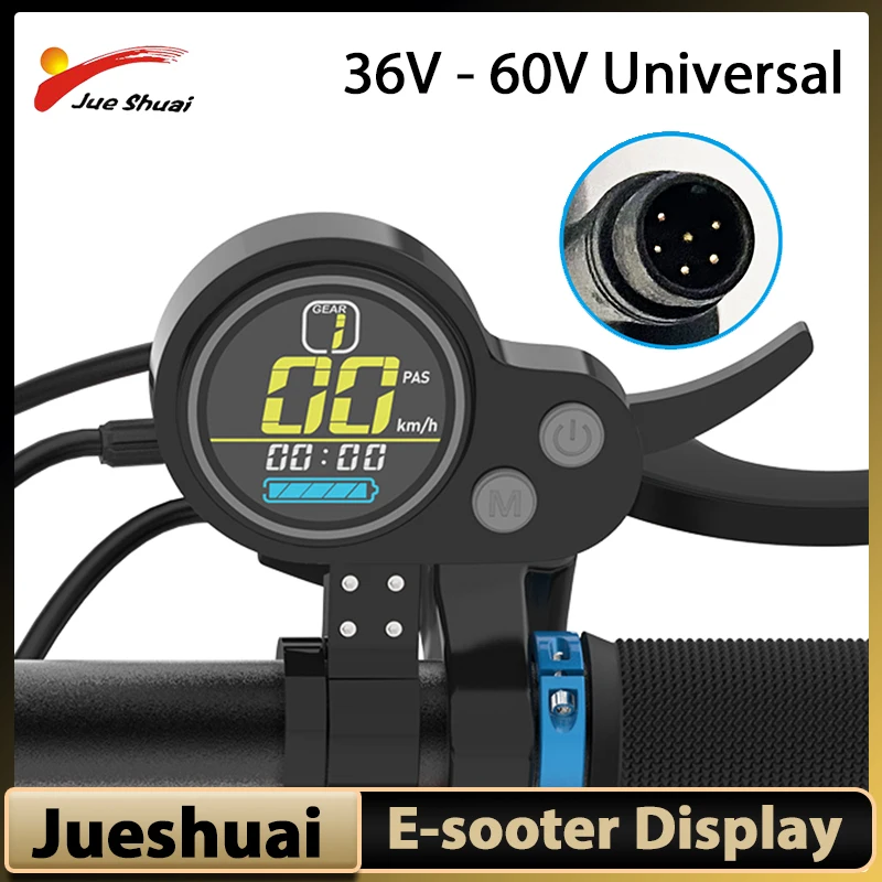 6 pin 48V 52V Universal LCD Display for Jueshuai Electric Scooter Instrument Skateboard Spare ...
