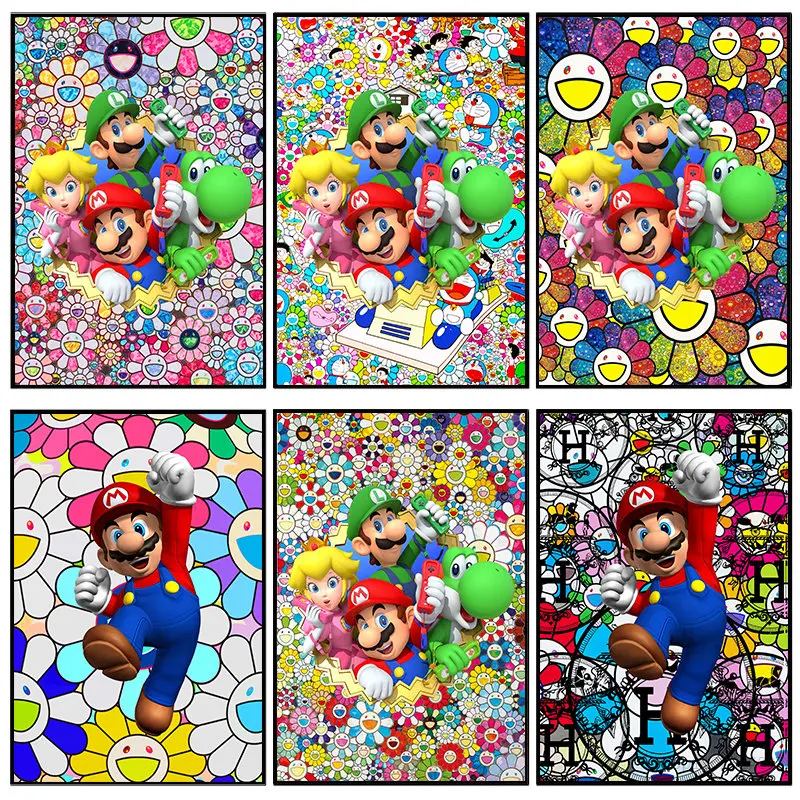 Japanese-Classic-Anime-Super-Mario-Diamond-Painting-Kit-Poster-Wall-Art ...