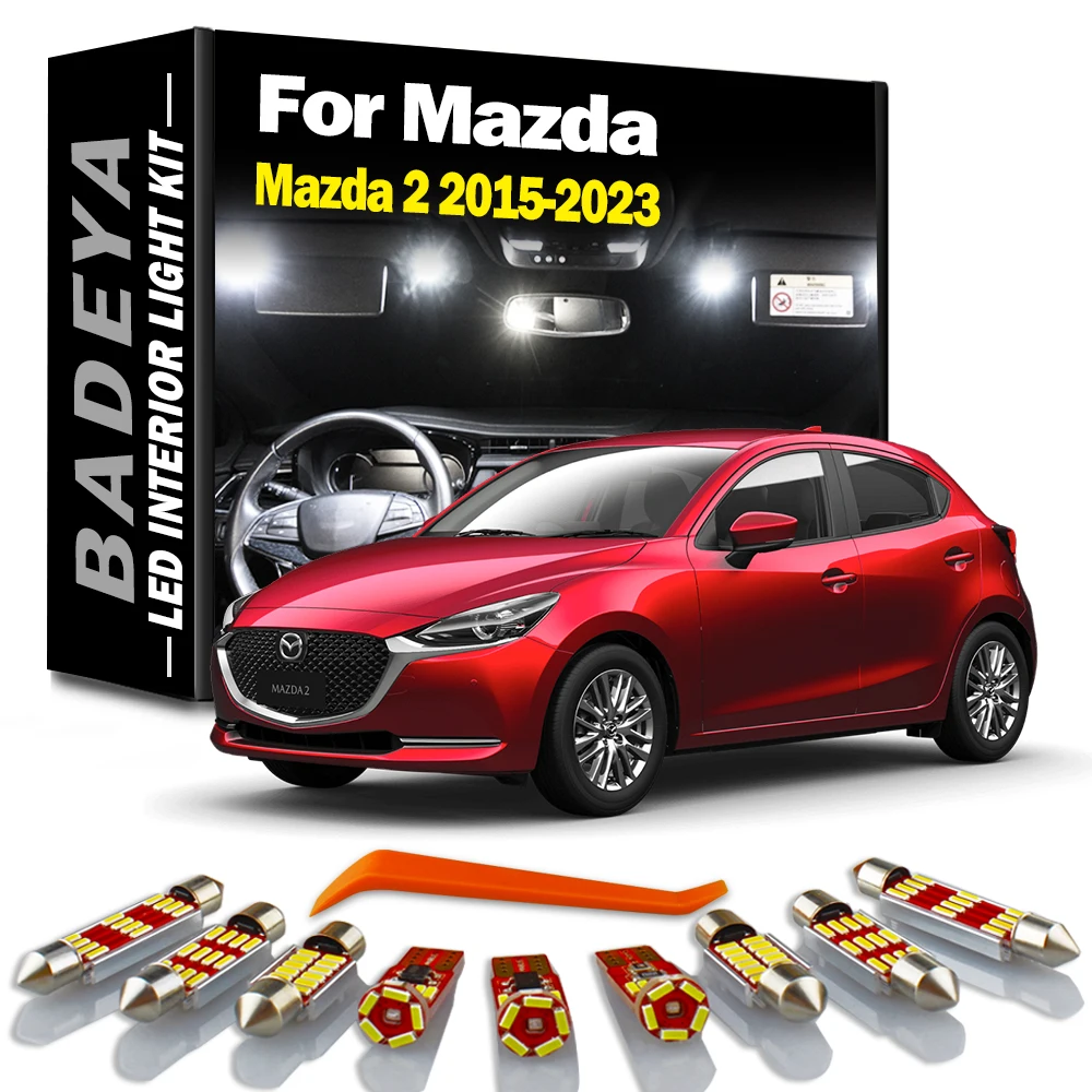 BADEYA-8Pcs-LED-Interior-Reading-Dome-Trunk-Light-For-Mazda-2-Mazda2 ...
