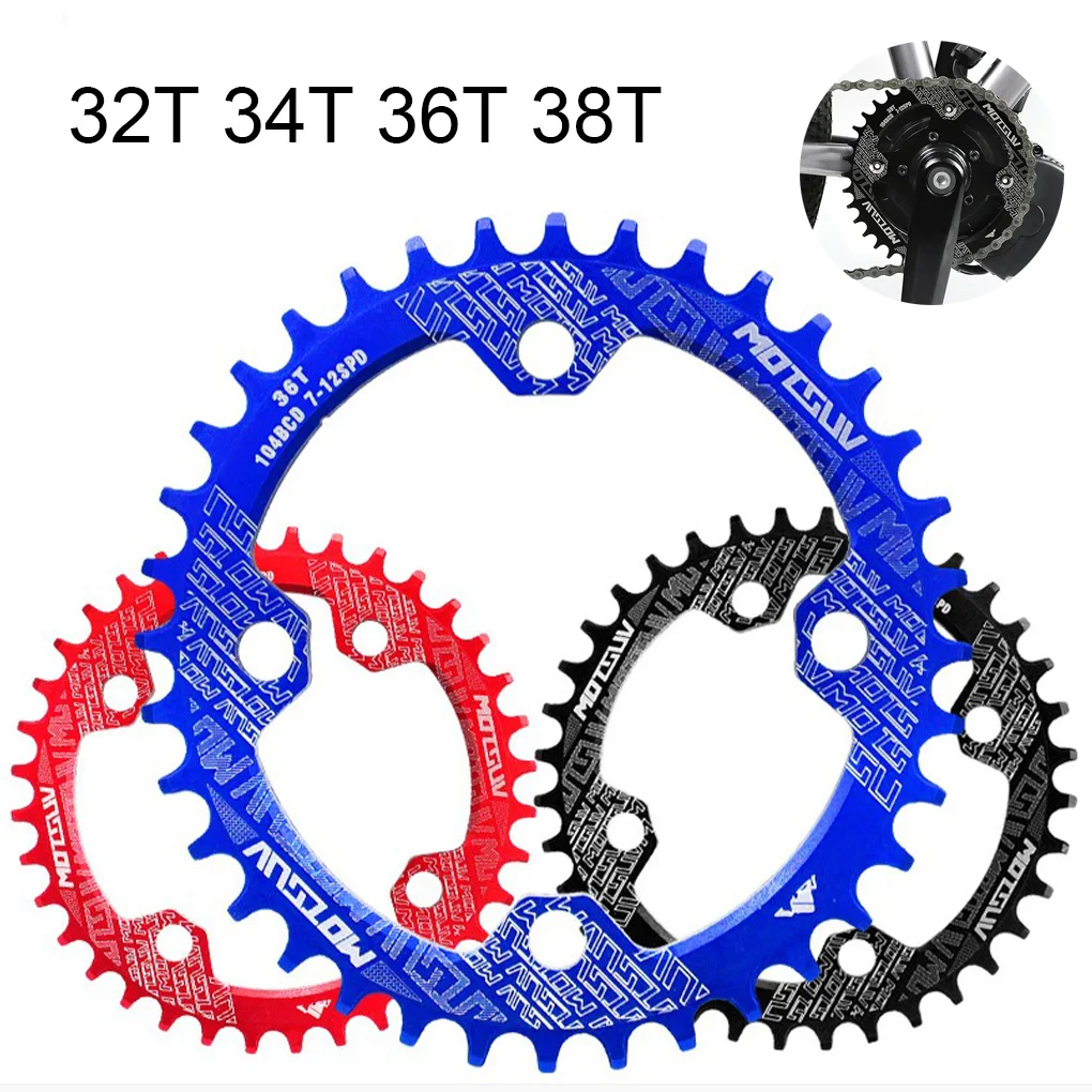 Bicycle-Chainwheel-Bicycle-Crank-104BCD-Round-Shape-Narrow-Wide-32T-34T ...