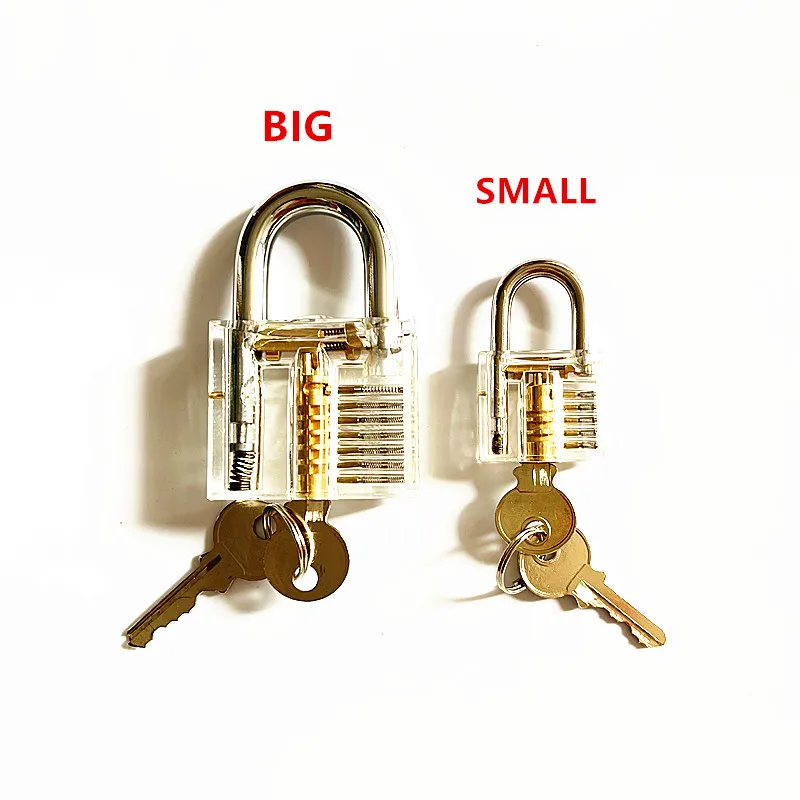 Transparent-Practice-Padlock-with-Keys-80x50mm-DIY-Visible-Lock-Pick ...
