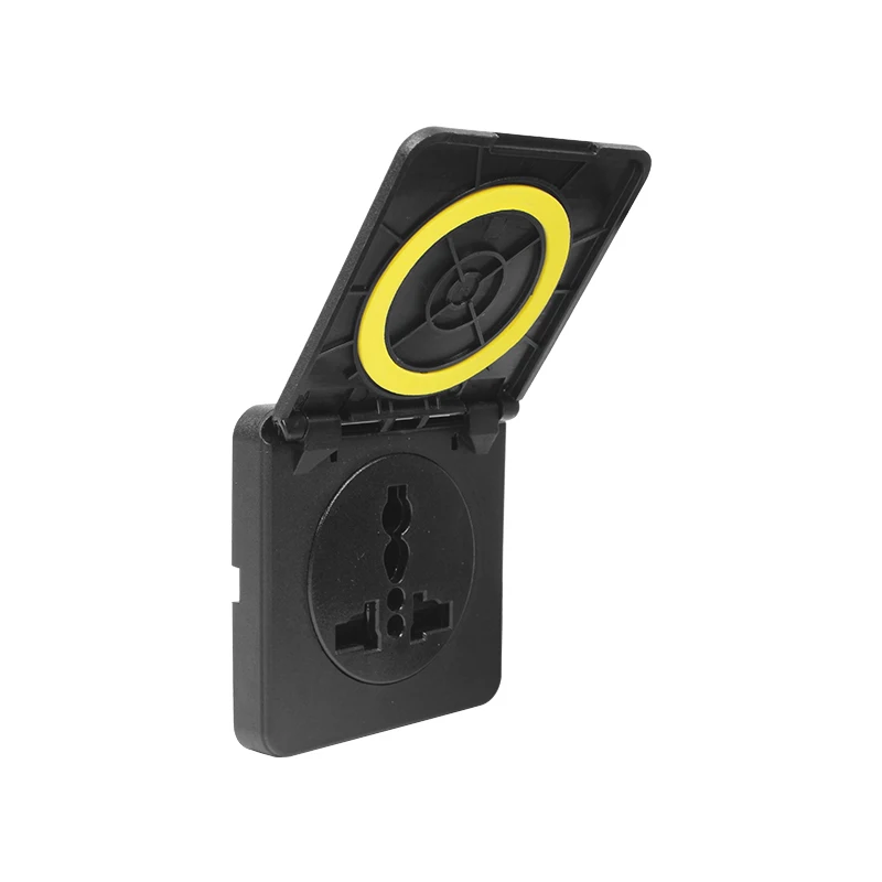 RV-Accessories-Black-Electrical-Socket-With-Flip-Cover-Waterproof-Nylon ...