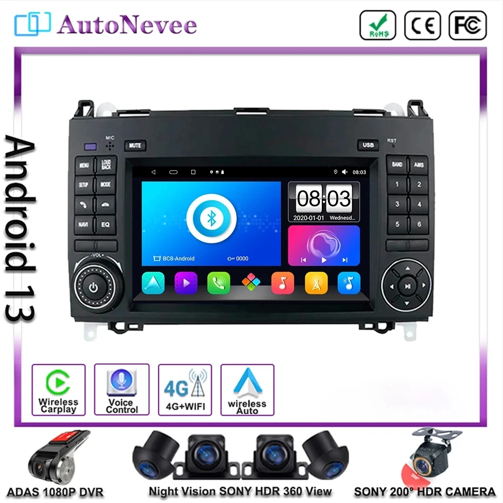 Car-Radio-Android-For-Mercedes-Sprinter-W906-Benz-B200-A-B-Class-W169 ...