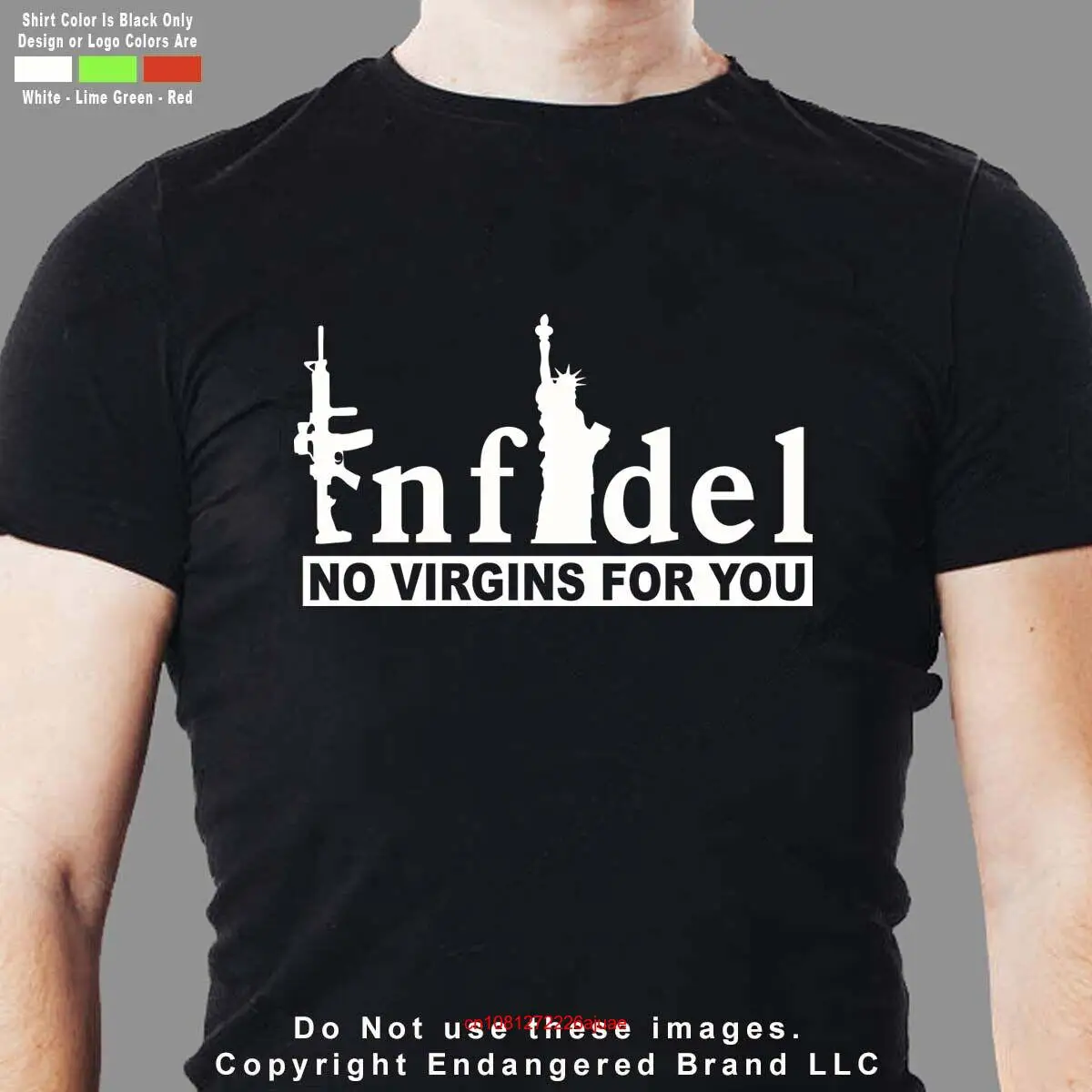 Infidel-Text-Statue-of-Liberty-No-Virgins-For-You-Men-s-T-Shirt-long-or ...