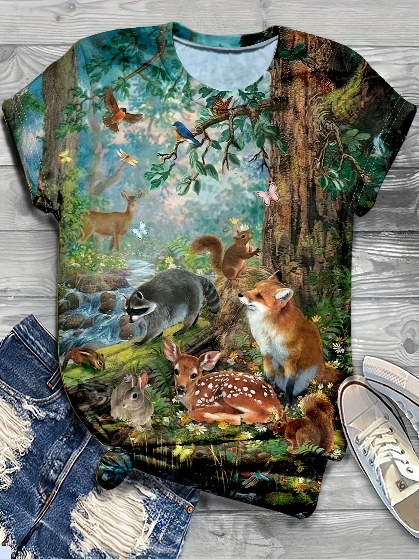 2024-Top-Women-Animal-Printed-T-Shirt-For-Women-Oversized-T-Shirts ...