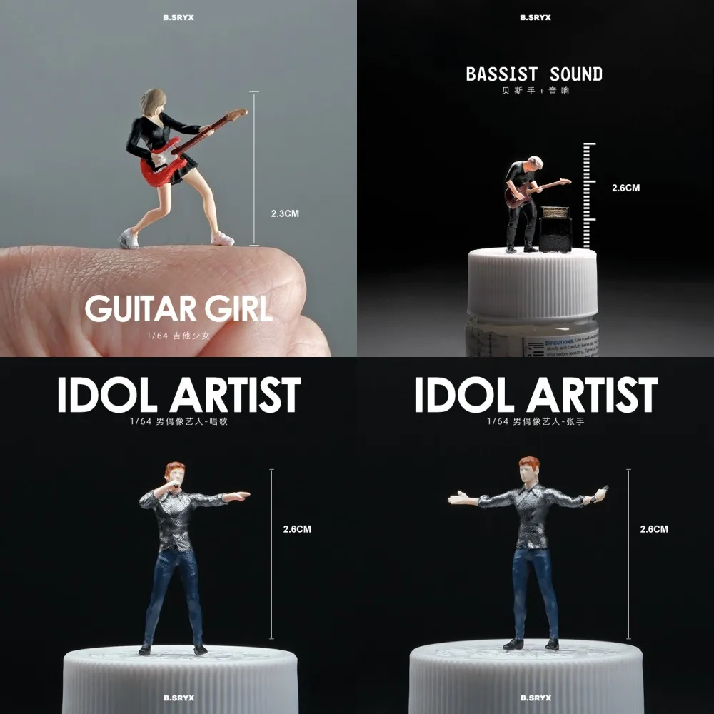 2-8cm-3D-Guitar-Bassist-Action-Figure-Model-Vocal-Concert-Micro-Scene ...