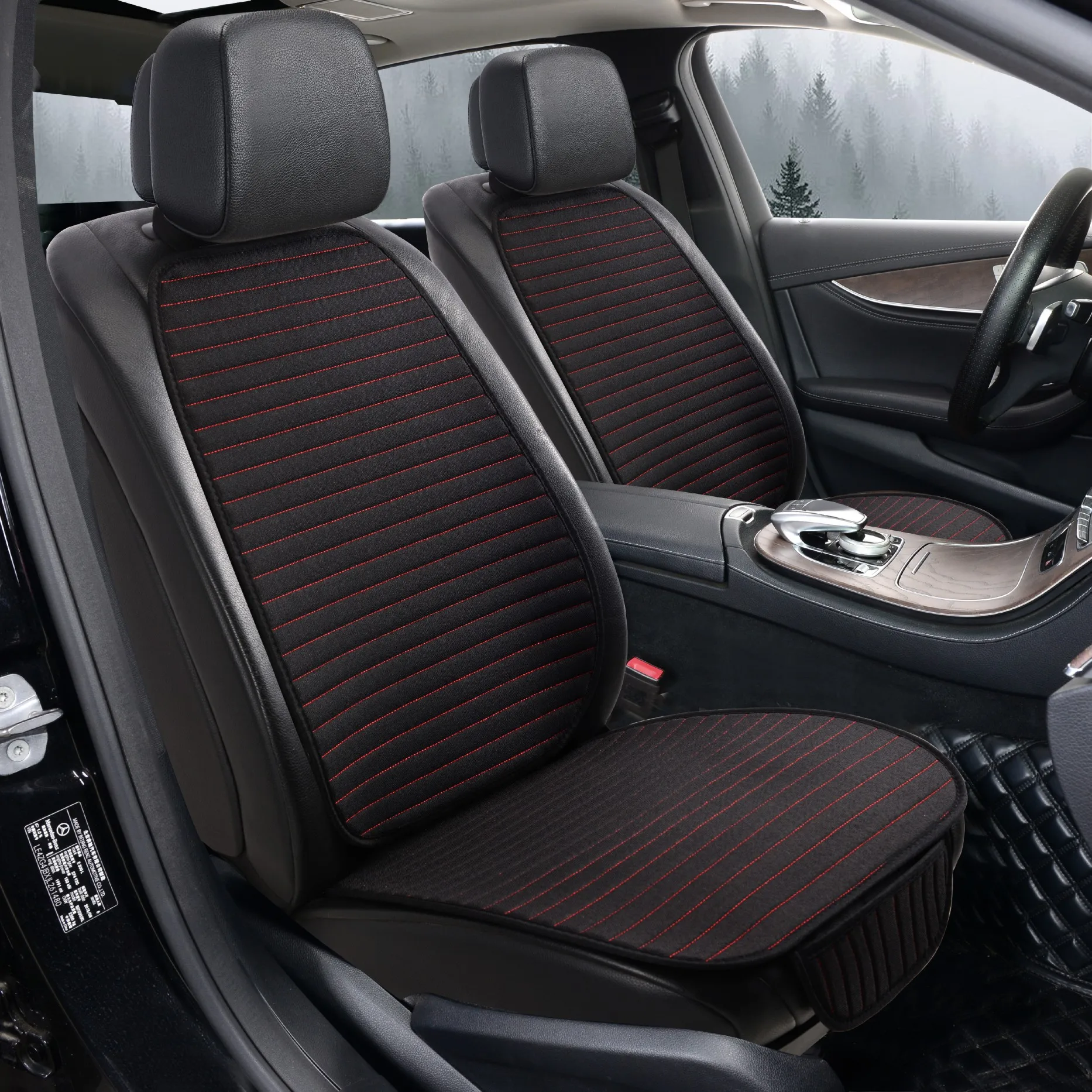 Funda de lino para asiento de coche, cojín de asiento frontal Premium ...
