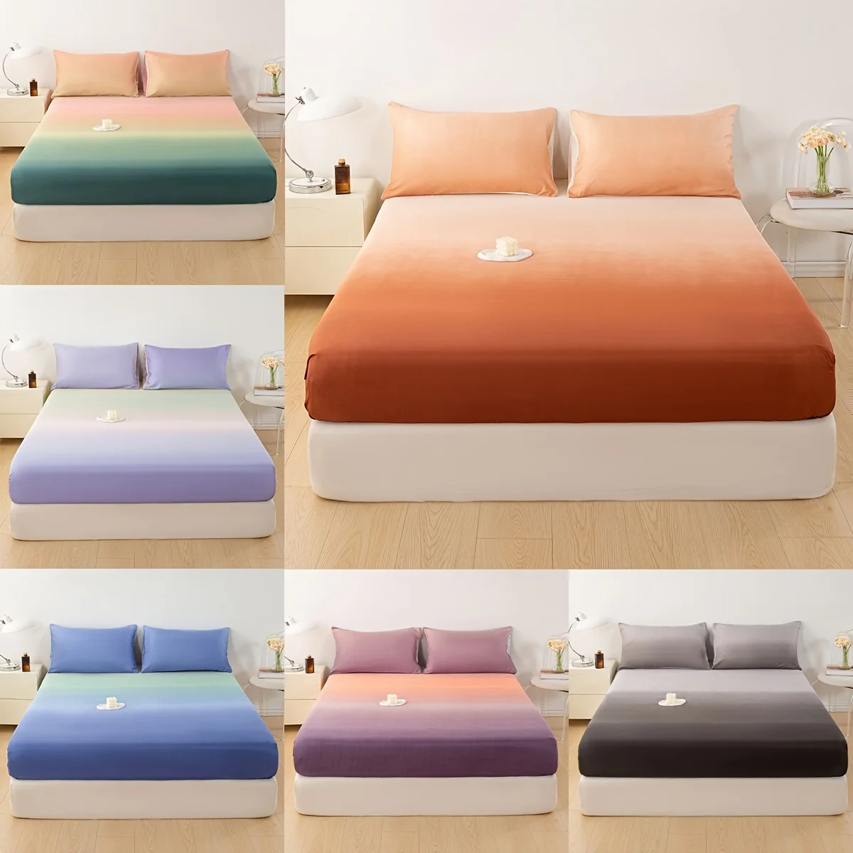 3-Piece-Vibrant-Gradient-Multicolor-Printed-Fitted-Sheet-Set-Soft ...