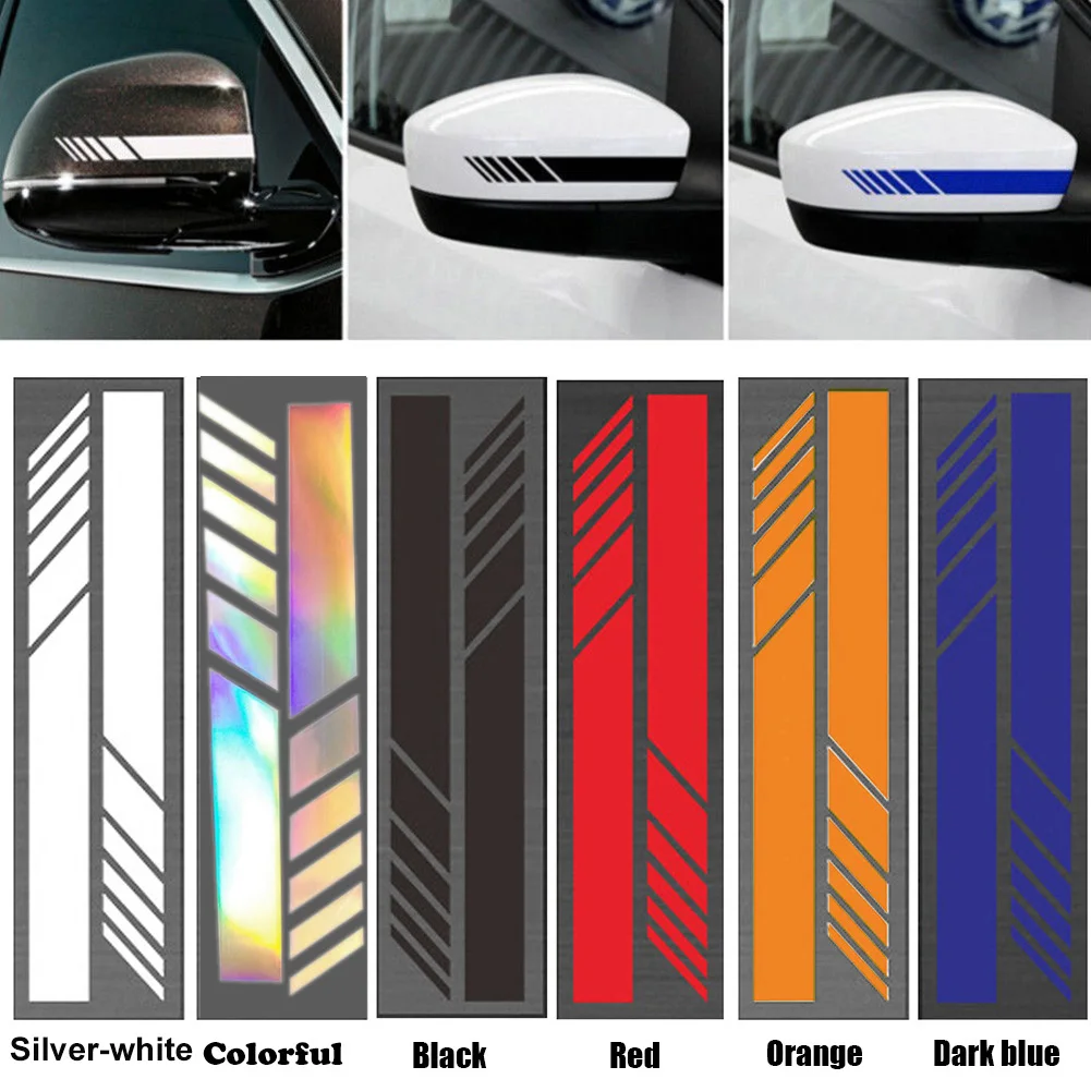 2Pcs Universal Auto Car Sticker Non Fading Fashion Color Stripe Car ...