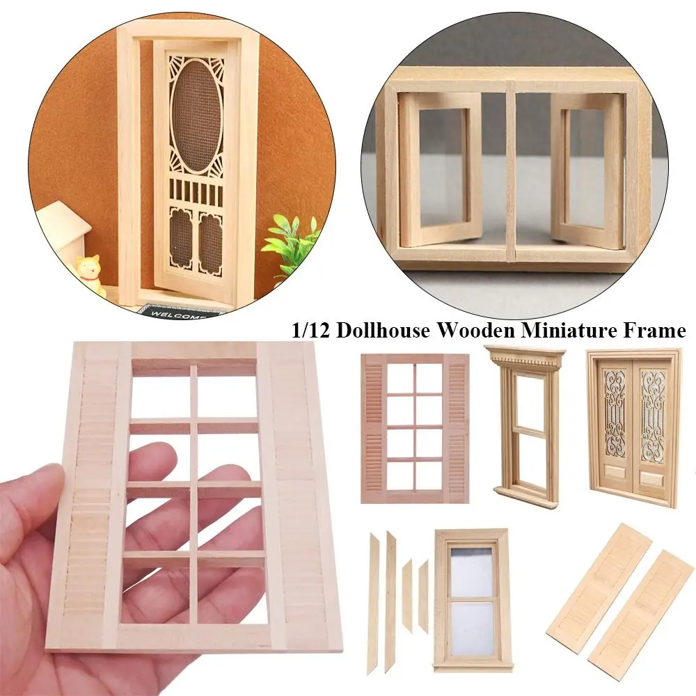 Kids-Gift-Toys-Miniature-Doll-Accessories-DIY-Double-Window-Wooden ...