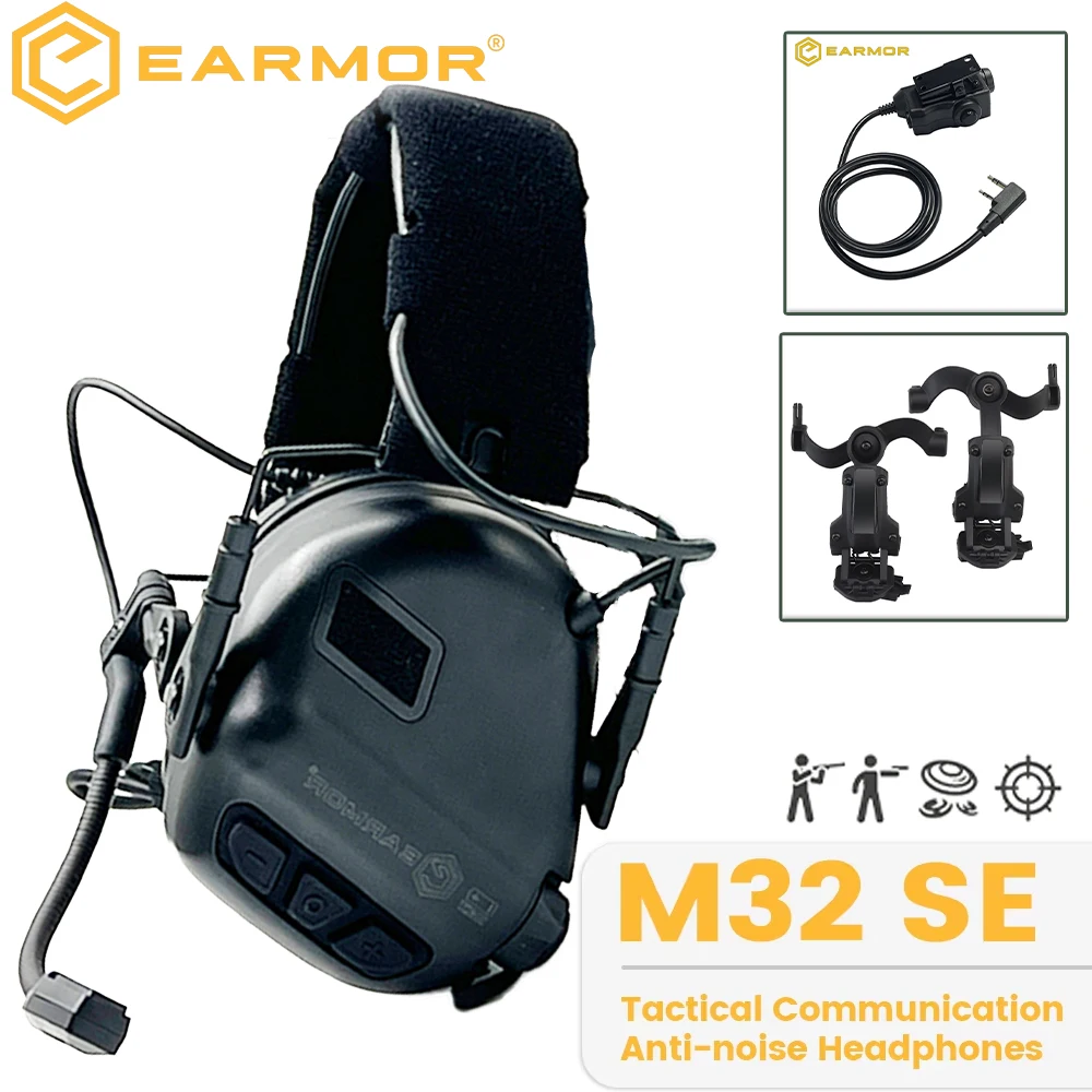EARMOR M32 SE Tactical Shooting Headset Hunting Noise Reduction ...