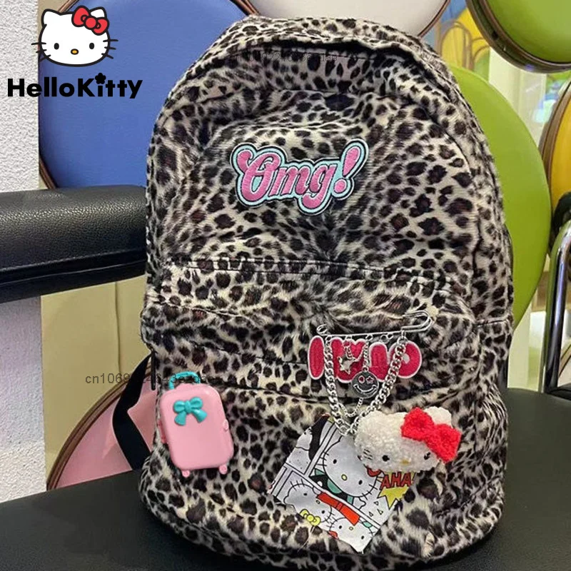 Hello-Kitty-Fashion-Cartoon-Leopard-Print-Backpack-Y2k-Girls-Large ...