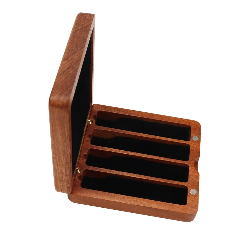 Wood Reeds Case Saxophone Reed Box for Clarinet Saxophone Hold Four ...