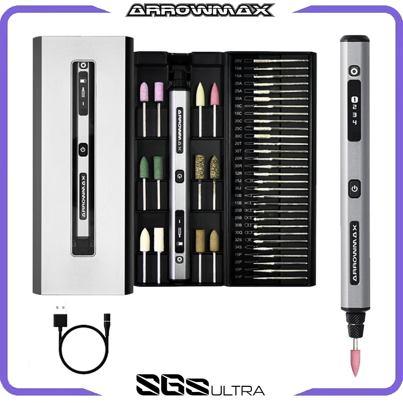 ARROWMAX-SGS-Ultra-Engraving-Pen-Electric-Mini-Grinder-Cordless-Rotary ...