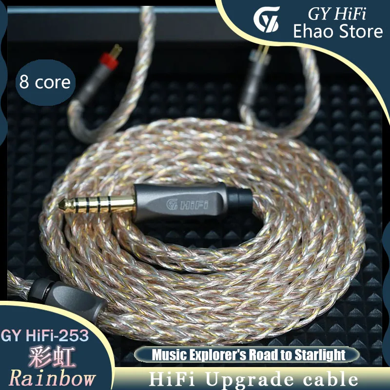 GY HiFi-253 Rainbow Hi-Res Gold Silver Copper Hybrid Earphone Upgrade ...