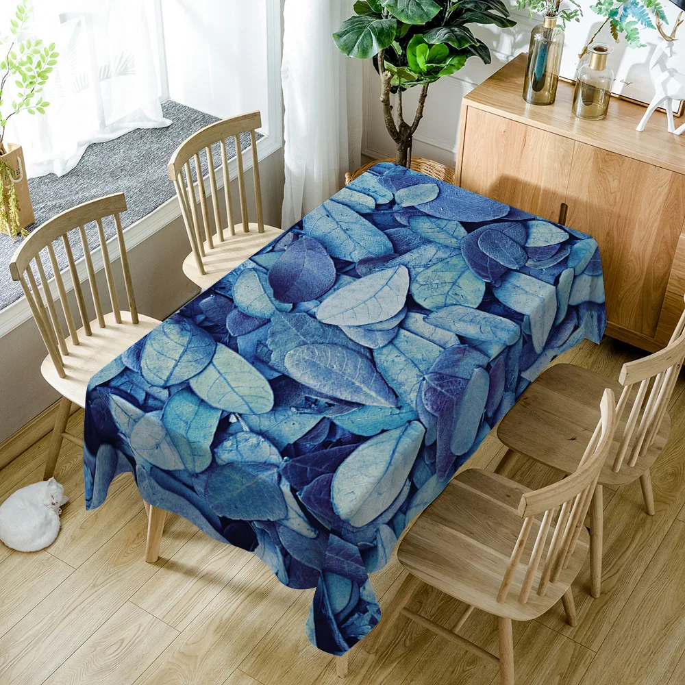 New-Fashion-Small-Fresh-Green-Leaf-Pattern-Tablecloth-Wedding ...