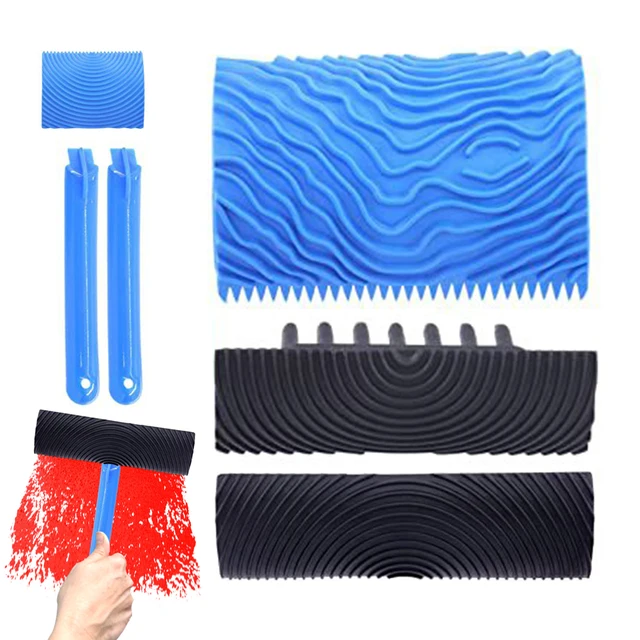 1 Set Wall Texture Roller Imitation Wood Grain Pattern Wood Texture ...