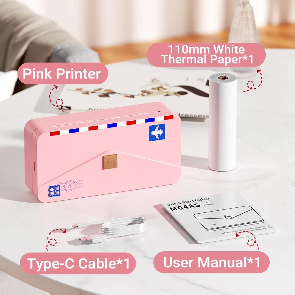 53-107mm-Portable-Printer-Thermal-Photo-Printer-Wireless-Inkless ...