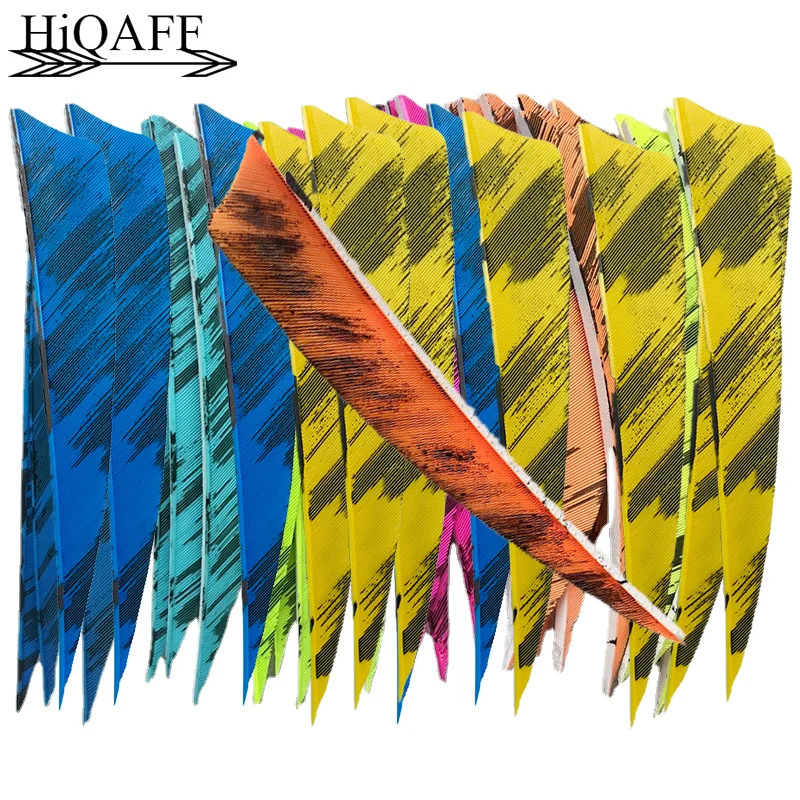 50-PCS-HiQ-4-Inch-Arrow-Feathers-Shield-Cut-Fletches-Ink-Painting ...