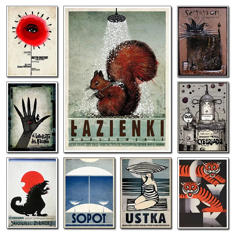 Ryszard Kaja Grafiki Plakat Polski Lata 2000 Jamnik Łazienki Pudel ...