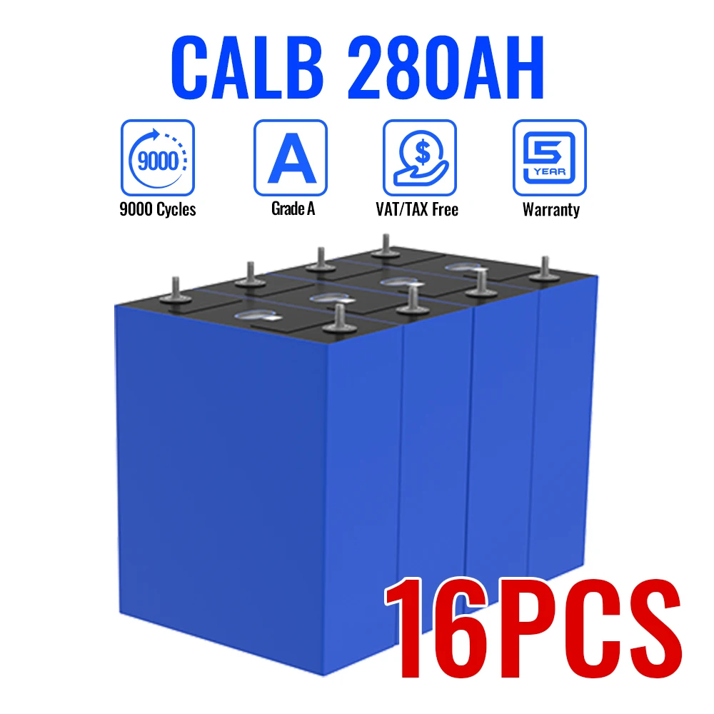 9000-Cycles-300AH-LiFePO4-Batteries-Rechargeable-3-2V-280Ah-Prismatic ...