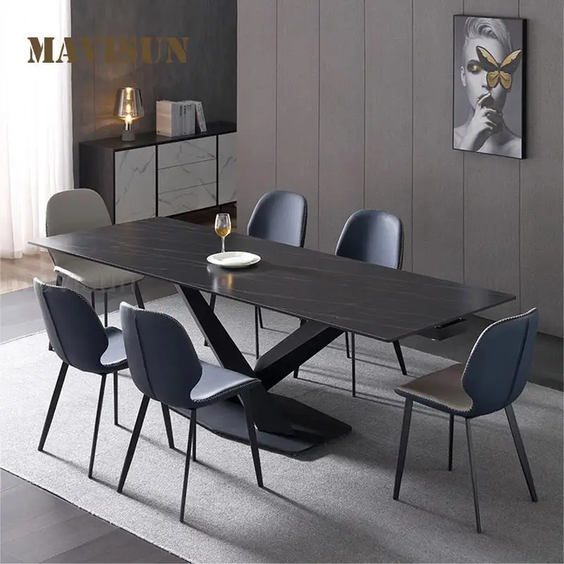 Modern-Light-Dining-Table-Luxury-Rock-Center-Extended-Folding ...