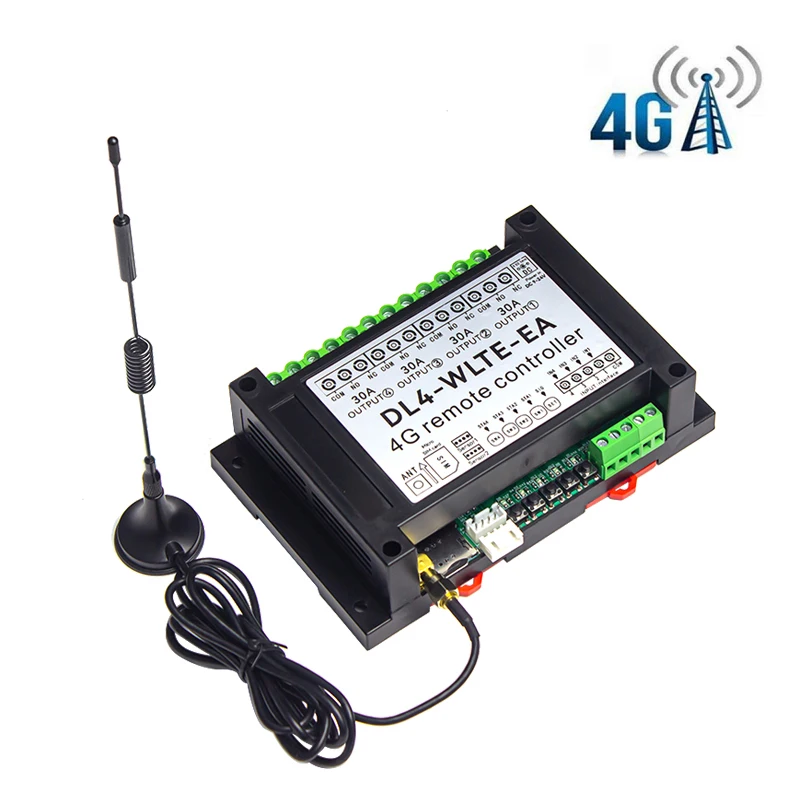 Intelligent 4G Controller 30A Relay Output 4 Channel SMS GSM APP ...