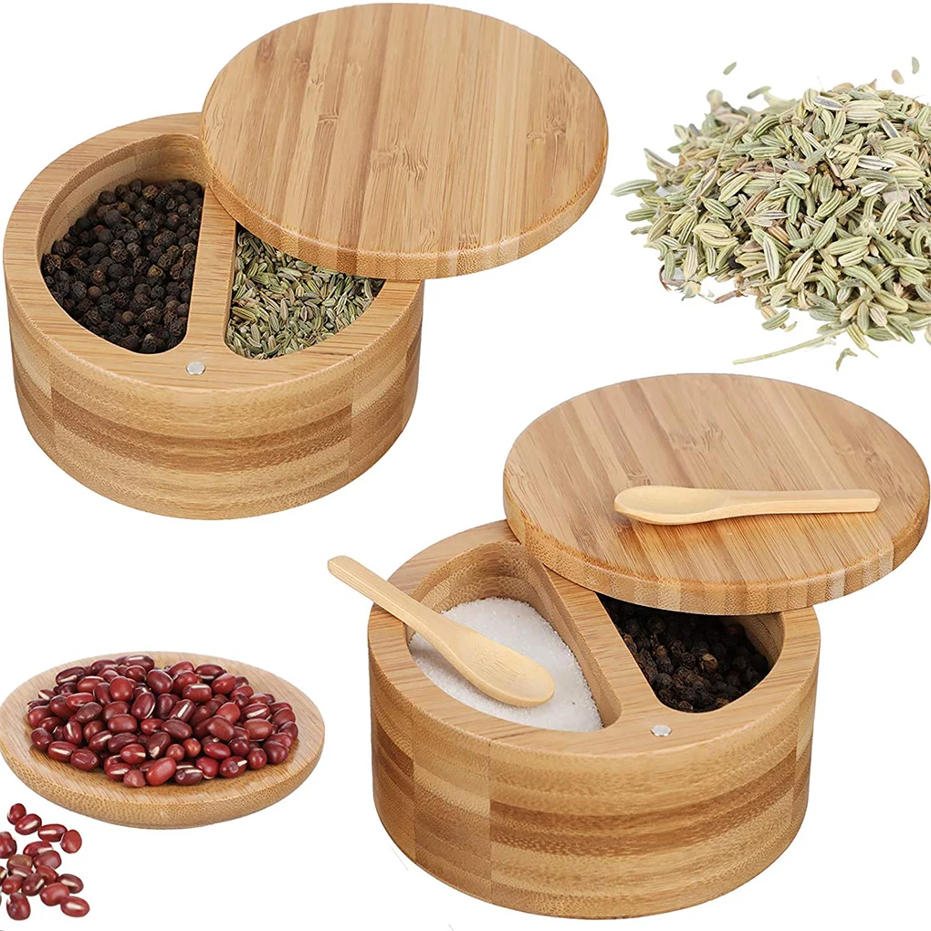 Spice-Box-2-Compartments-Seasoning-Container-Sugar-Salt-Pepper-Jar ...