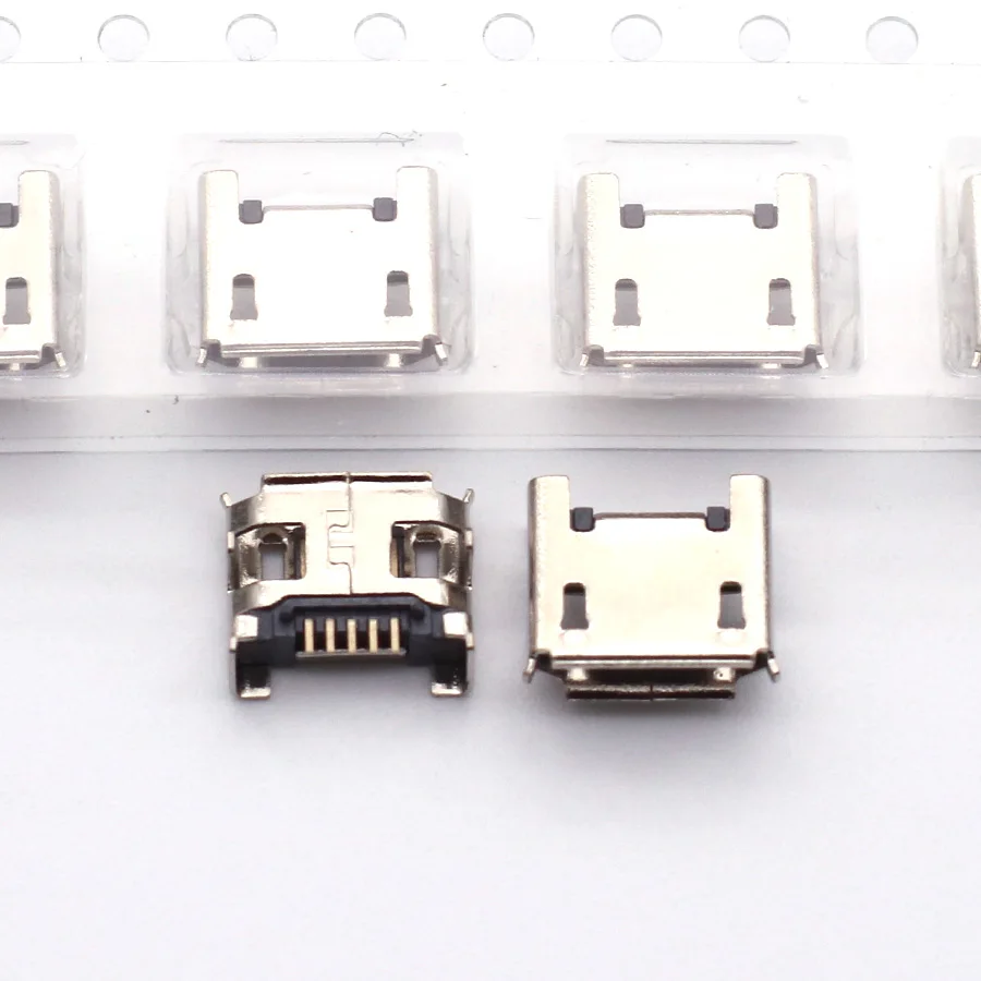 10pcs-Micro-USB-Female-Socket-5pin-Type-B-4-Vertical-Legs-Soldering ...