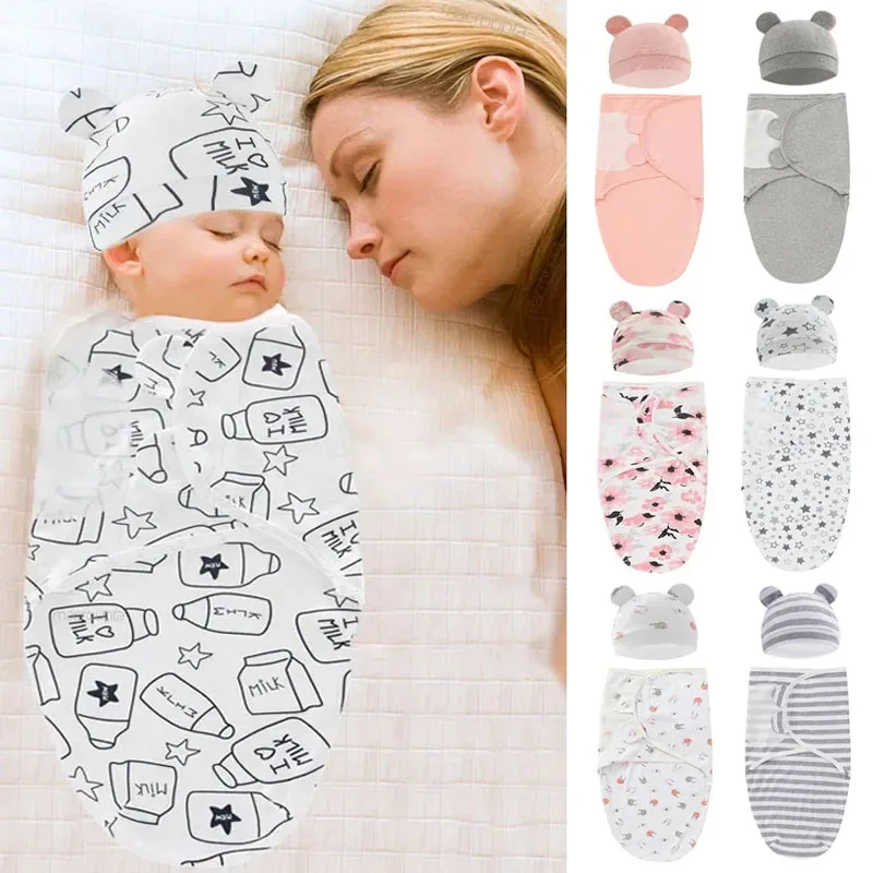 Baby-Cotton-Swaddle-Blanket-0-6-Months-Newborn-Anti-frightening ...