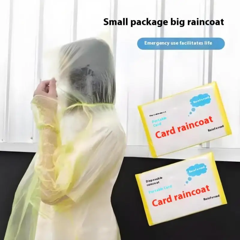 Compact and Durable Portable Raincoats - 5 - Pack Emergency Outdoor ...